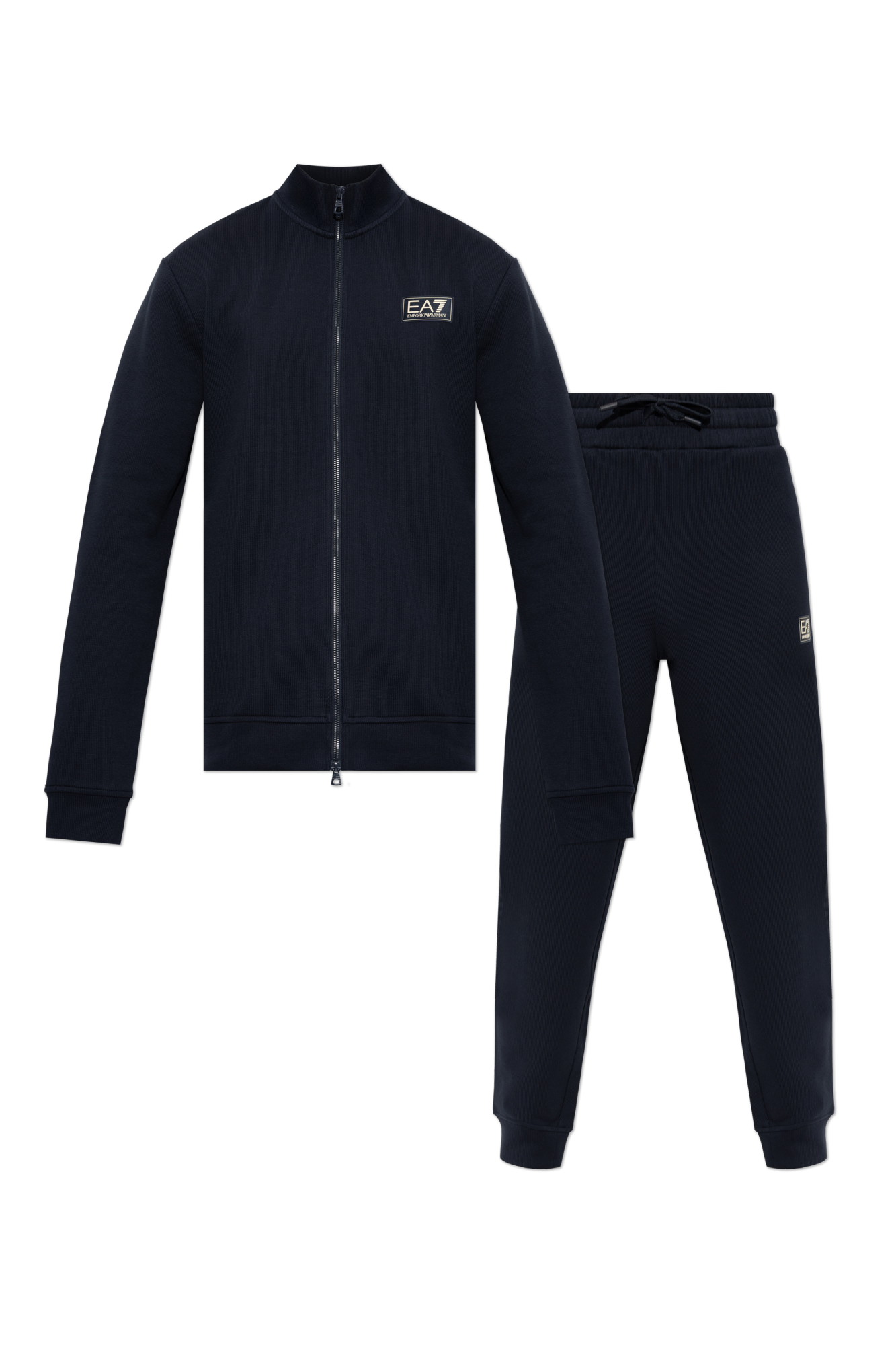 EMPORIO ARMANI quilted nylon puffer jacket with eagle logo